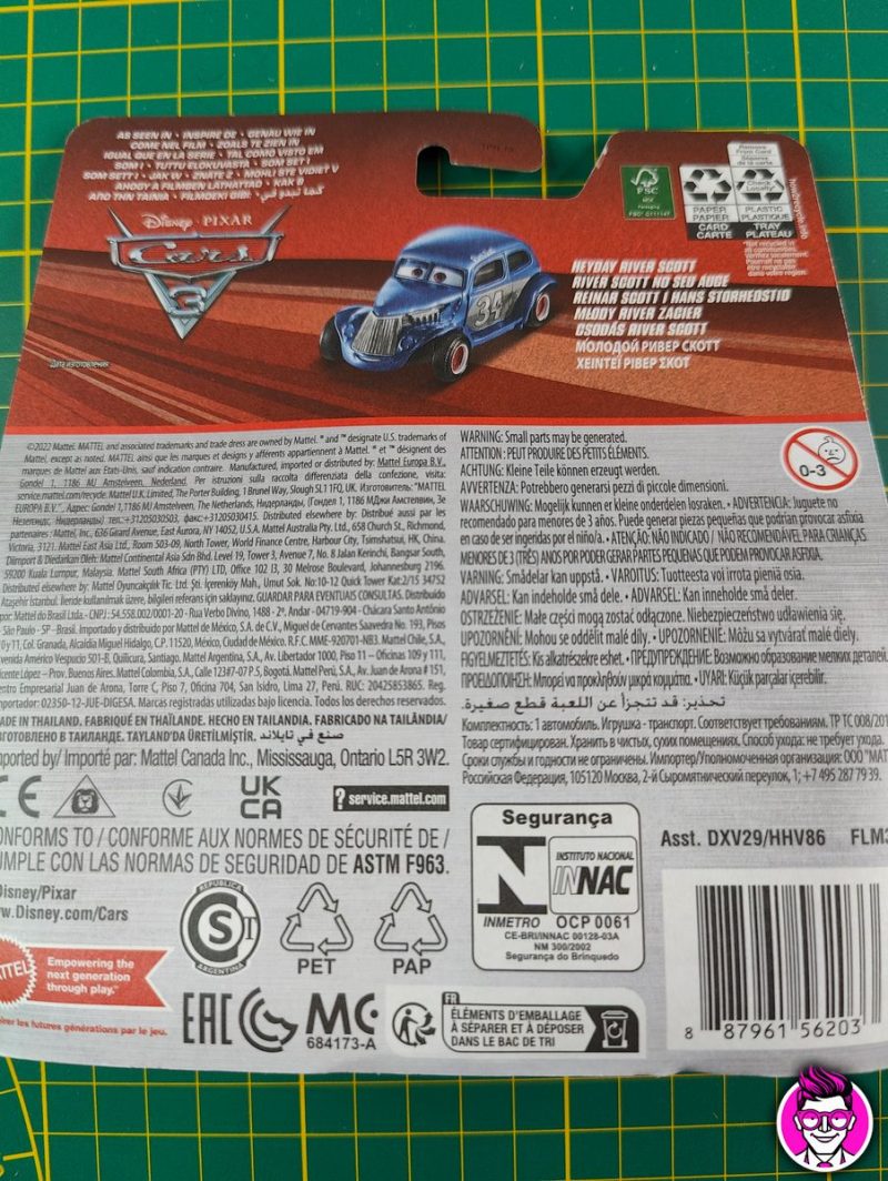 Heyday River Scott – Cars – Mattel Disney Pixar Auto – Nerdpick Ogni ...